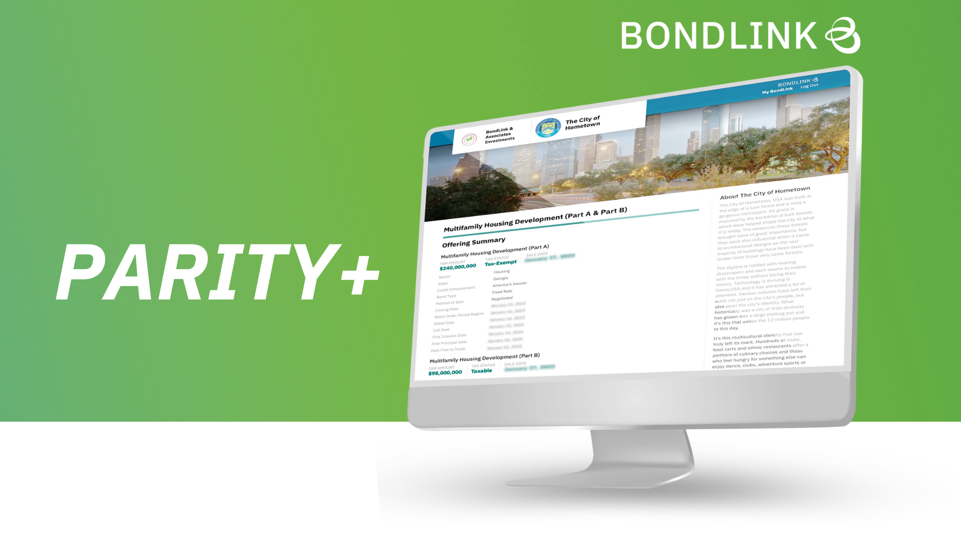 BondLink Launches Parity Plus to Modernize Competitive Bond Sales